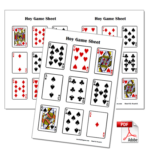 Buy 9 Card Digital Hoy Sheets | Hoy The Game